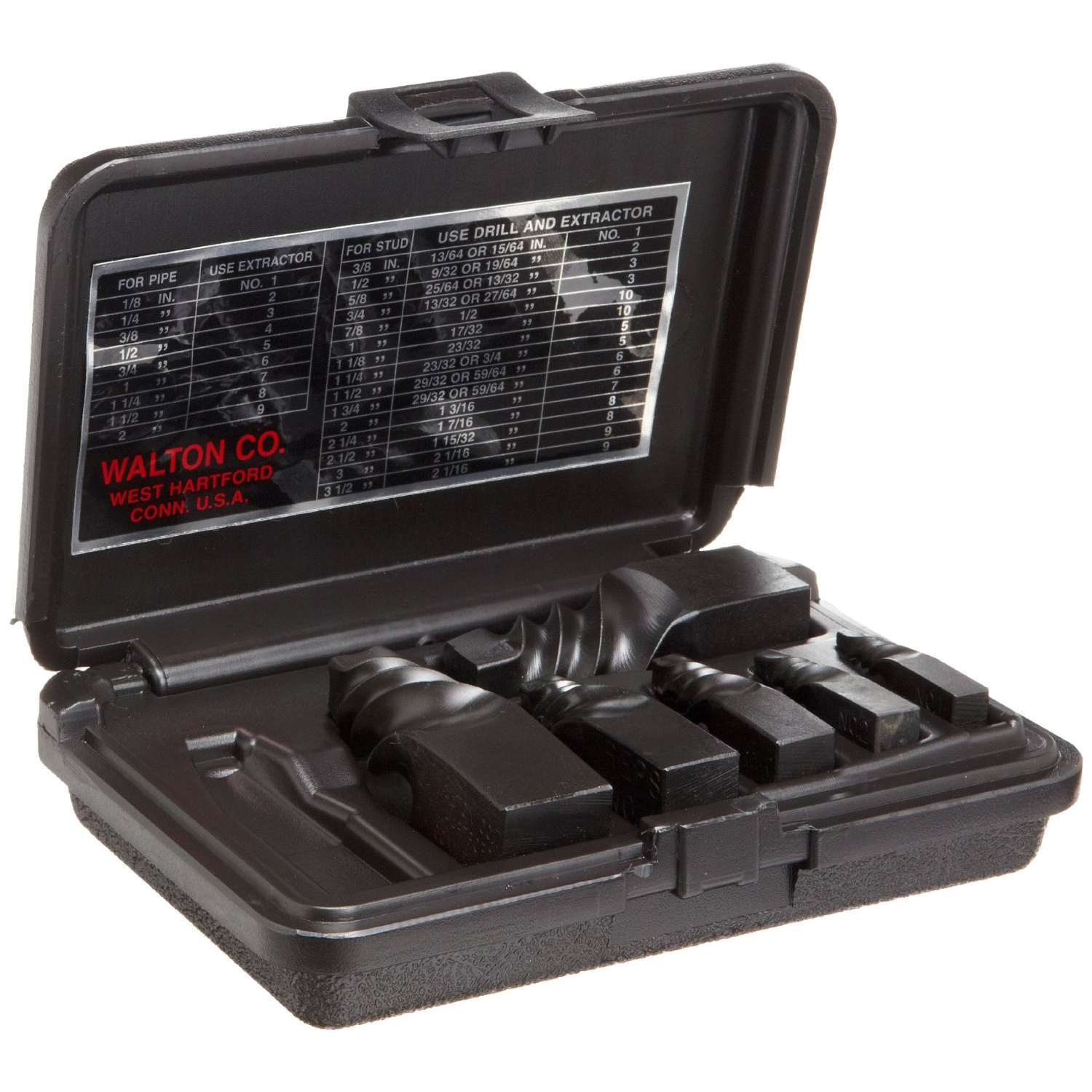 Walton 50206 6 Piece Pipe (NPT) Stud & Screw Extractor Set - Mechanics ...